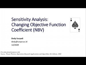 Week10.1 Sensitivity Analysis: Changing the Objective Function Coefficient (NBV)