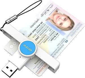 CAC Card Reader Military Smart Card Reader DOD Military USB Common Access CAC Reader Compatible with Windows, Mac OS and Linux
