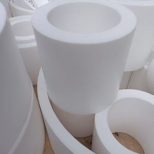 [Hot Item] Extruded/Molded Processing White 100% Virgin PTFE Plastic Pipe Fitting