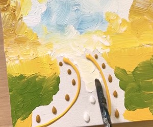 Yellow Acrylic Painting | Painting Skills