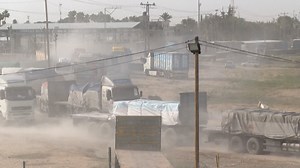 1K views · 49 reactions | The Gaza Strip receives aid lorries that had been queuing in Egypt ahead of the four-day temporary truce. | The National | Facebook