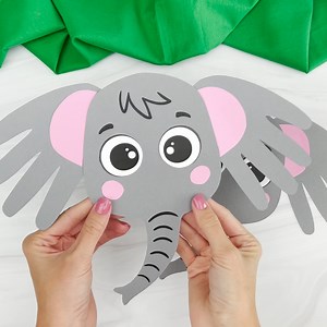 🖐️ Handprint Elephant Craft ✂️ Get the template on the blog | Simple Everyday Mom